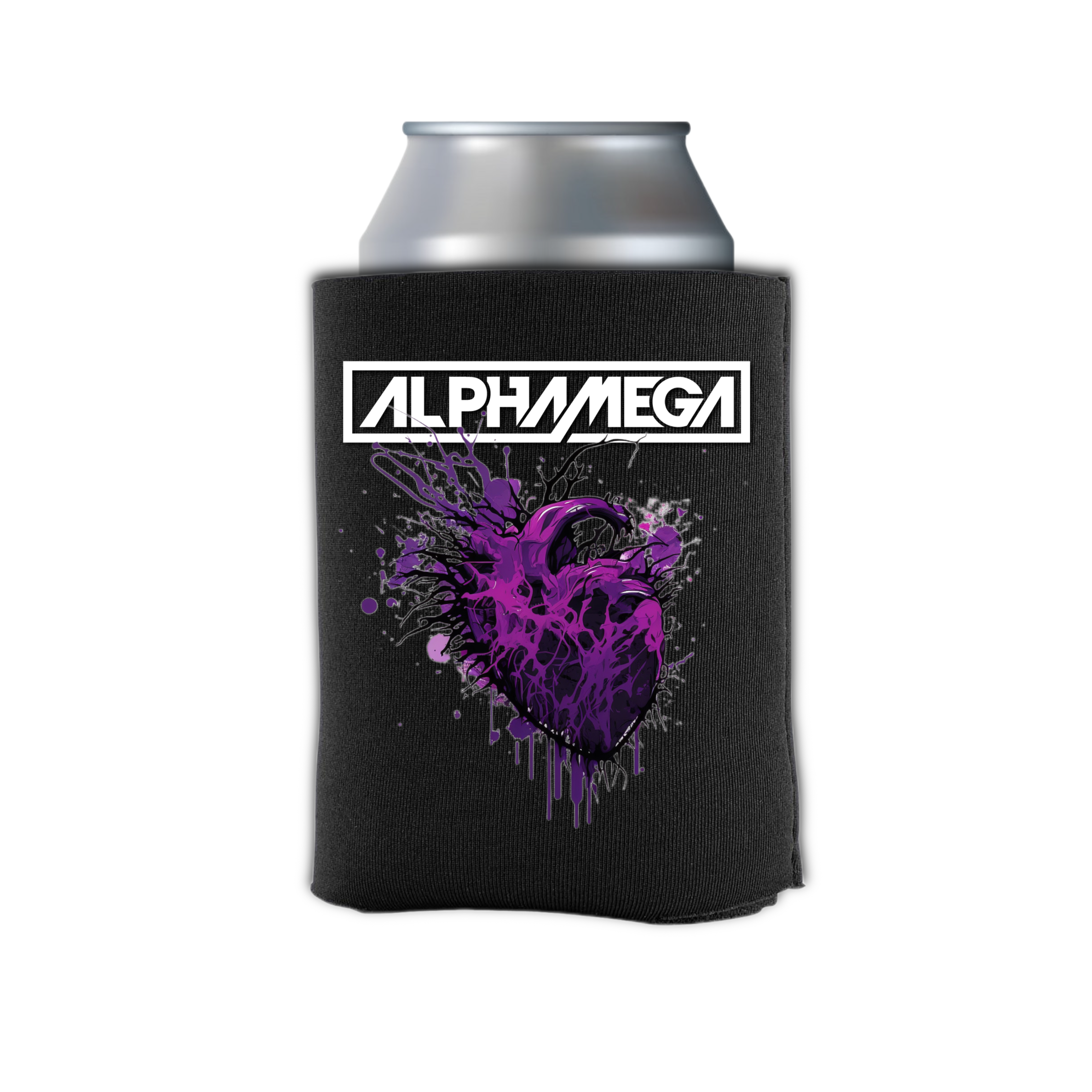 Purple Heart Sleeve Can Insulator – alphamegamusic